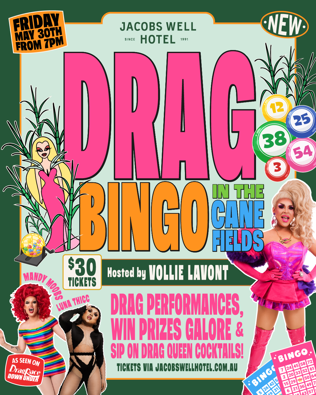 Drag Bingo - Jacobs Well Hotel
